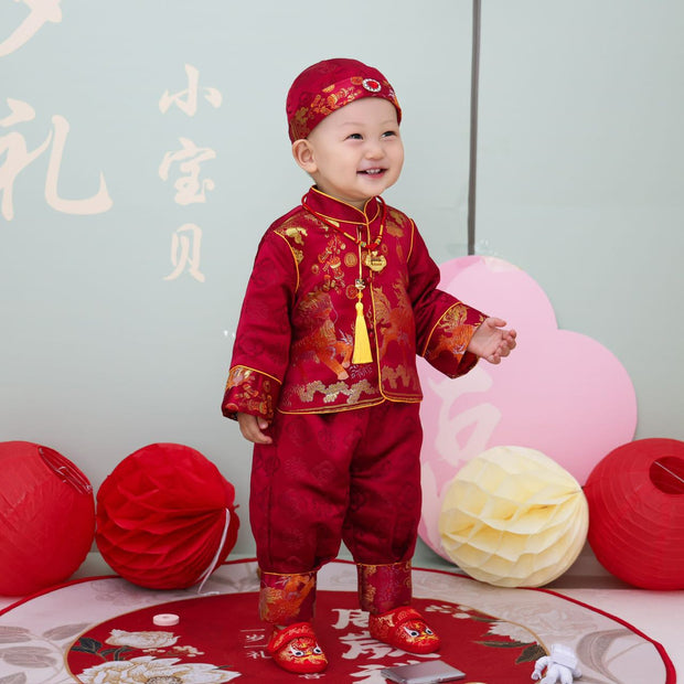 Traditional Chinese Baby Outfit with Qílín – Oriental Me