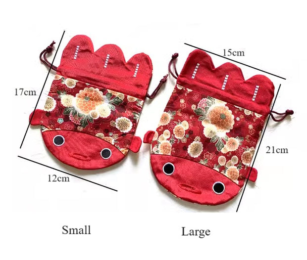Oriental Floral Goldfish Pouch Bag – Oriental Me