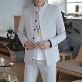 Chinese Slim-fit Mandarin Tang Jacket Suit| Dragon – Oriental Me
