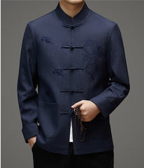 Blue Traditional Chinese Dragon Mandarin Tang Jacket – Oriental Me